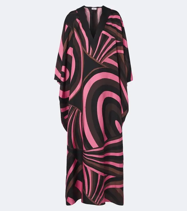 Emilio Pucci Iride Silk Twill Kaftan - Multicoloured