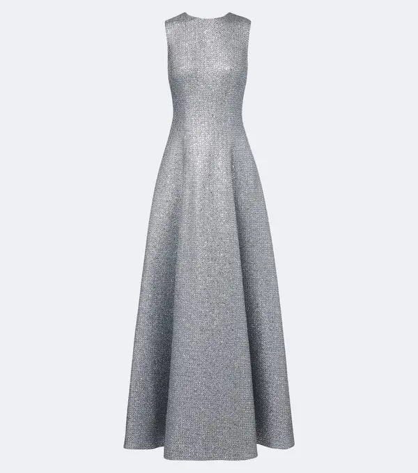 EMILIA WICKSTEAD Nodin Tweed Gown - Silver