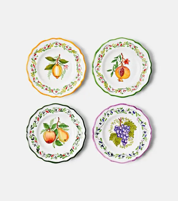 LES-OTTOMANS Set Of 4 Ceramic Plates