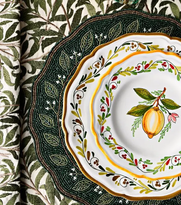 LES-OTTOMANS Set Of 4 Ceramic Plates