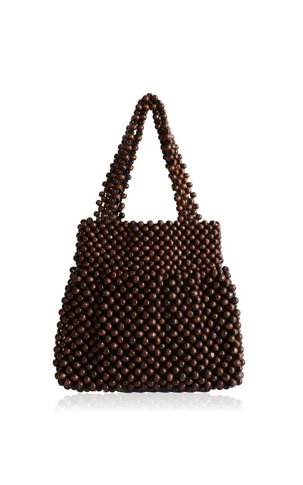 BEMBIEN Maris Beaded Bag - Brown