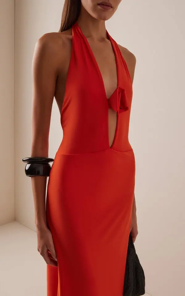 MAYGEL CORONEL Lune Jersey Maxi Halter Dress