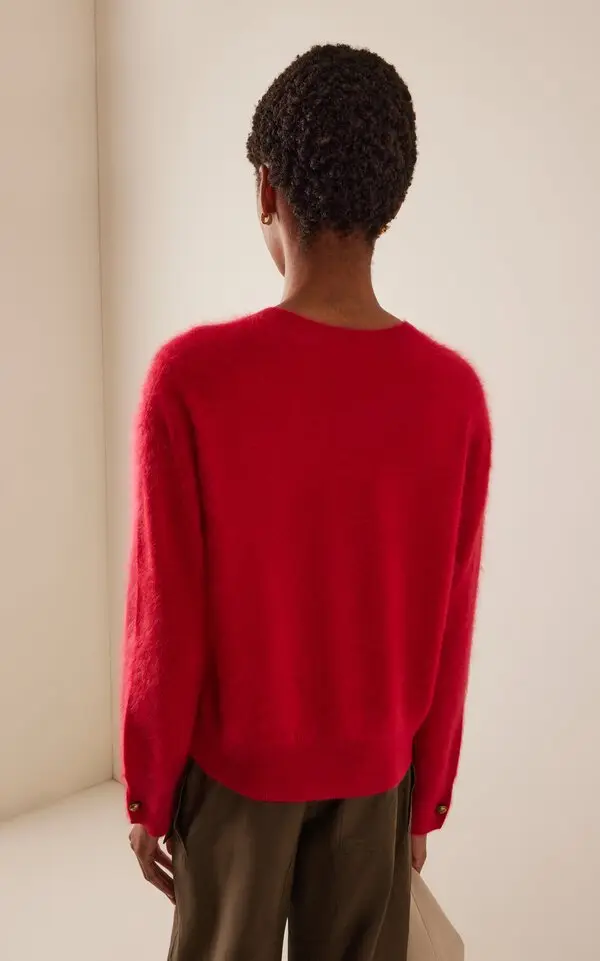Majestic Filatures Brushed Cashmere Crewneck Sweater - Red