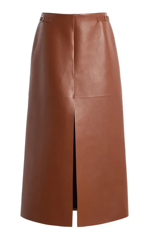 Gabriela Hearst Morelos Leather Midi Skirt