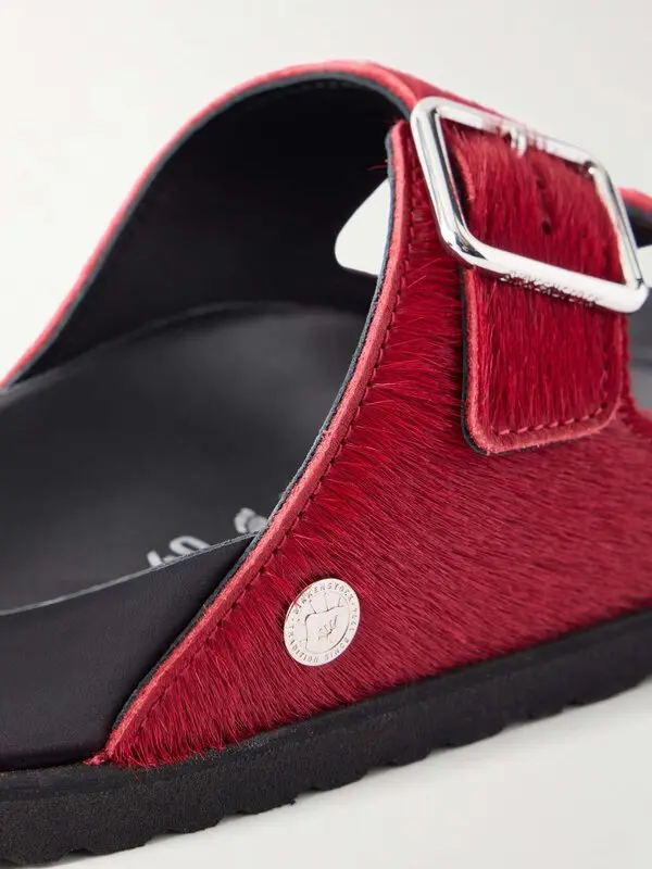 BIRKENSTOCK Arizona Calf-hair Sandals - Red