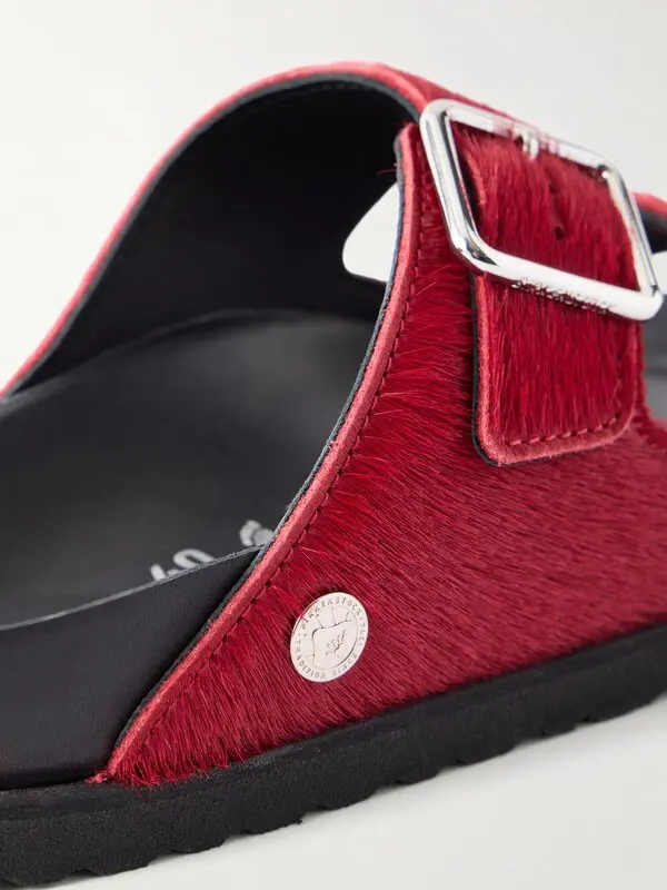 BIRKENSTOCK Arizona Calf-hair Sandals - Red
