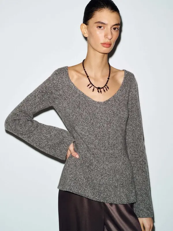 REFORMATION Nicoletta Regenerative Wool Scoop Neck Sweater