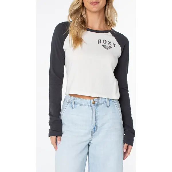 Roxy Sun Surfboard Raglan Graphic T-shirt - Cloud Dancer
