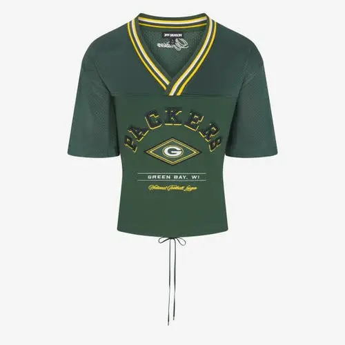 OFF SEASON Bay Packers Lace-back V-neck T-shirt