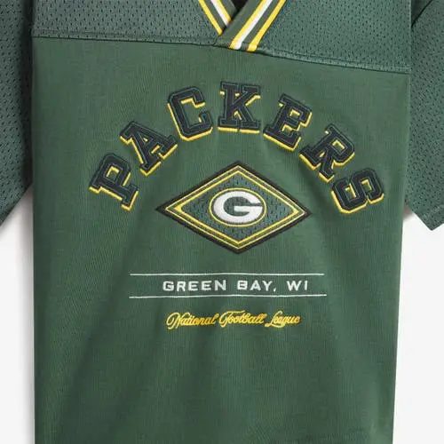 OFF SEASON Bay Packers Lace-back V-neck T-shirt