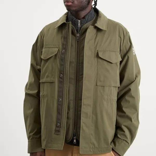 Moncler Roquille Brushed Cotton Shirt Jacket