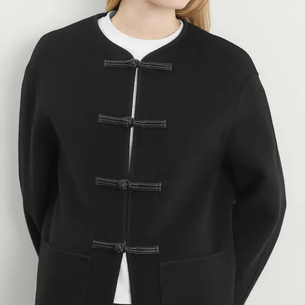 RÓHE Mandarin Double-faced Wool Jacket