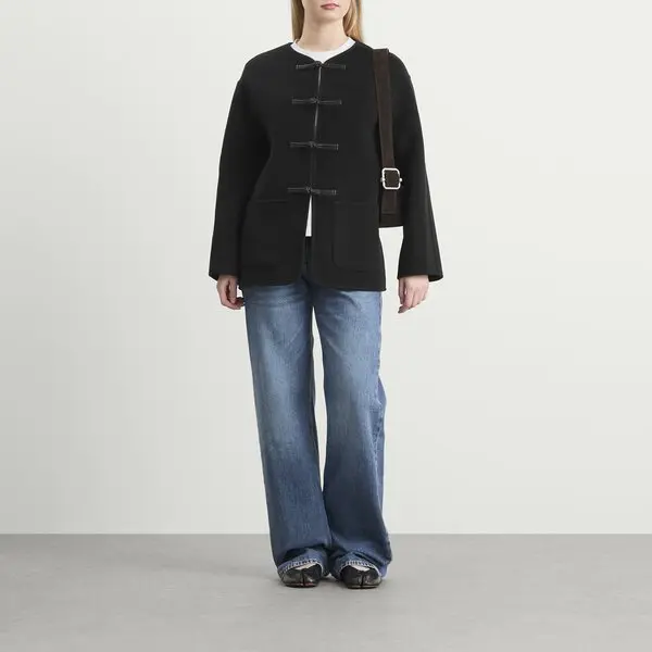 RÓHE Mandarin Double-faced Wool Jacket