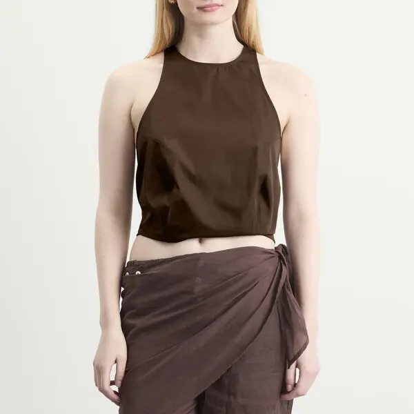 ST. AGNI Paper Taffeta Cocoon Top