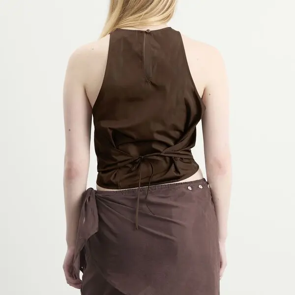ST. AGNI Paper Taffeta Cocoon Top