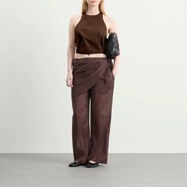ST. AGNI Paper Taffeta Cocoon Top