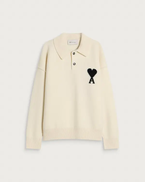 AMI Paris Contrasted Adc Polo