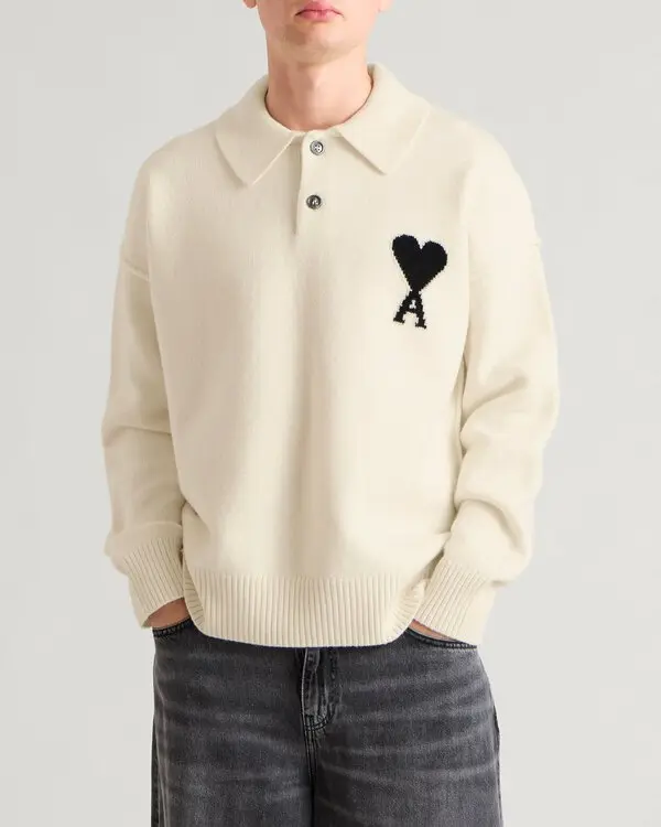 AMI Paris Contrasted Adc Polo