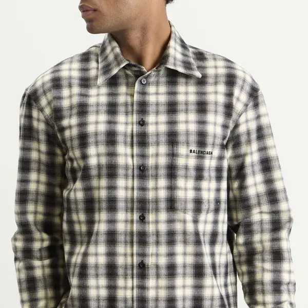 Balenciaga Regular Fit Check Flannel Shirt
