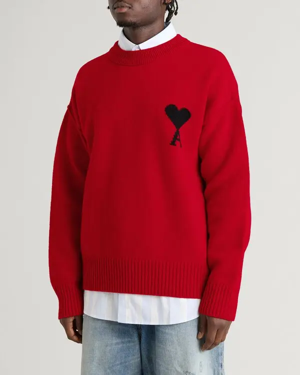 AMI Paris Crewneck Contrasted Adc Jumper