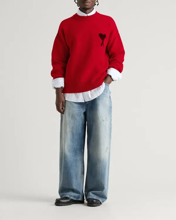 AMI Paris Crewneck Contrasted Adc Jumper