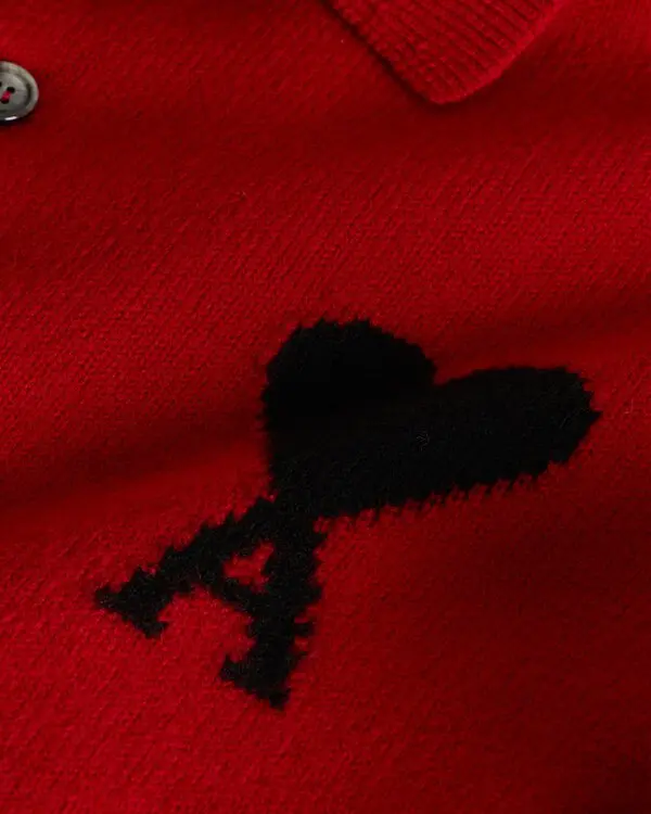 AMI Paris Contrasted Adc Polo