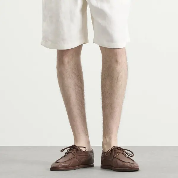 Auralee Leather Deck Shoes