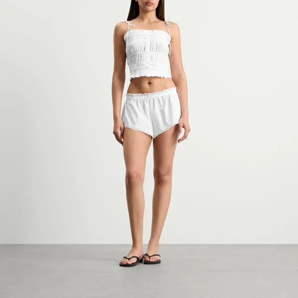 SKIMS Garment Washed Poplin Ruffle Cami
