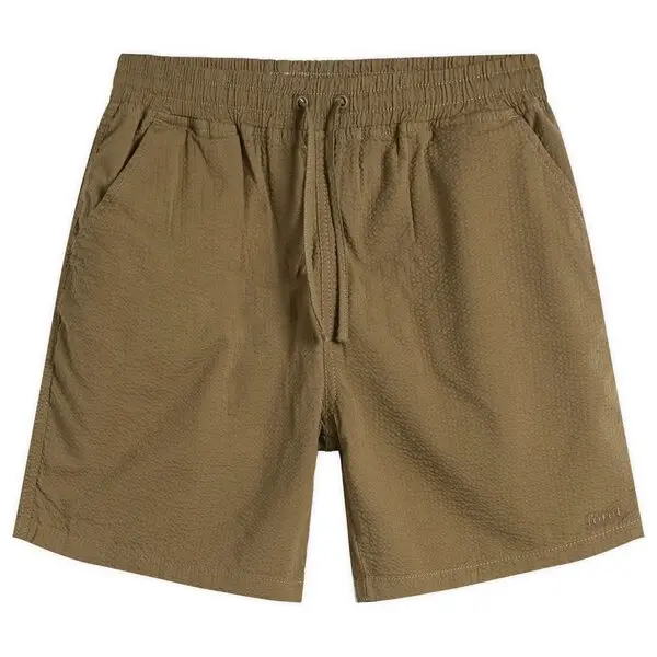 FORET Hush Seersucker Shorts - Stone