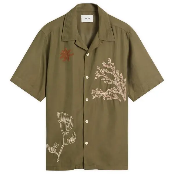 Nn07 Julio Embroidered Shorts Sleeve Shirt