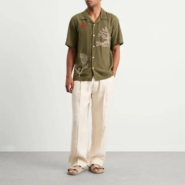 Nn07 Julio Embroidered Shorts Sleeve Shirt