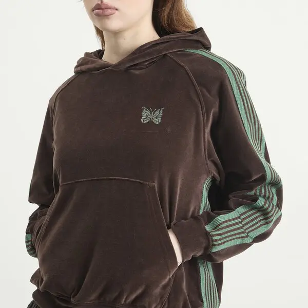 Needles Track Hoodie - Brown