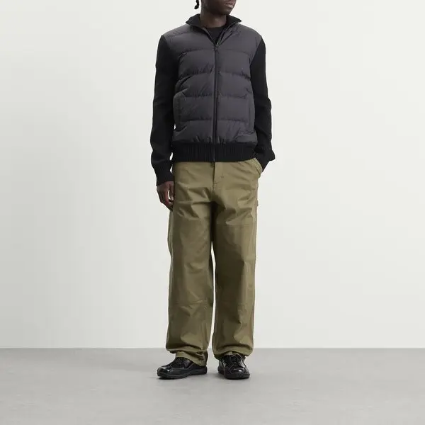 Moncler Hybrid Padded Front Wool Zip Jacket