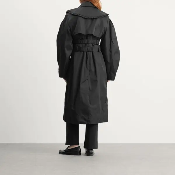 GANNI Duchesse Nylon Trenchcoat Jacket
