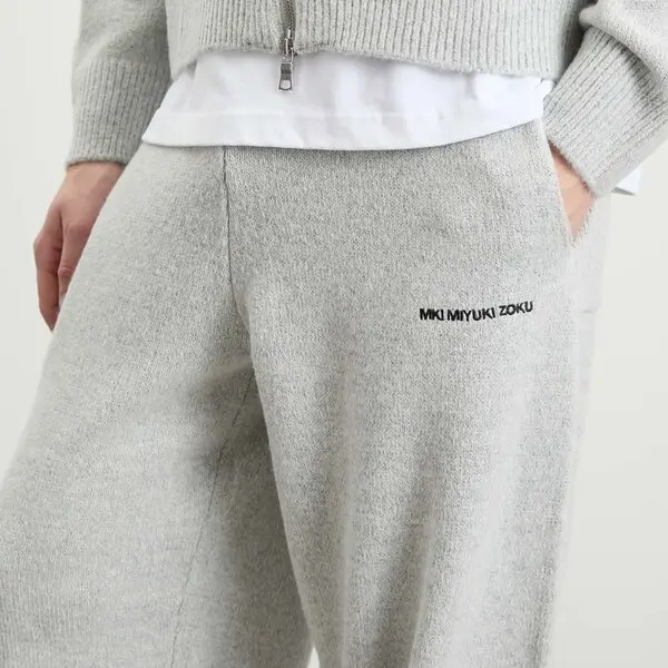 MKI MIYUKI ZOKU Mohair Blend Knit Wide Leg Joggers