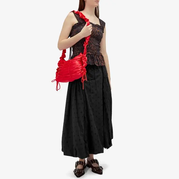 DAMSON MADDER Ruched Satin Bag