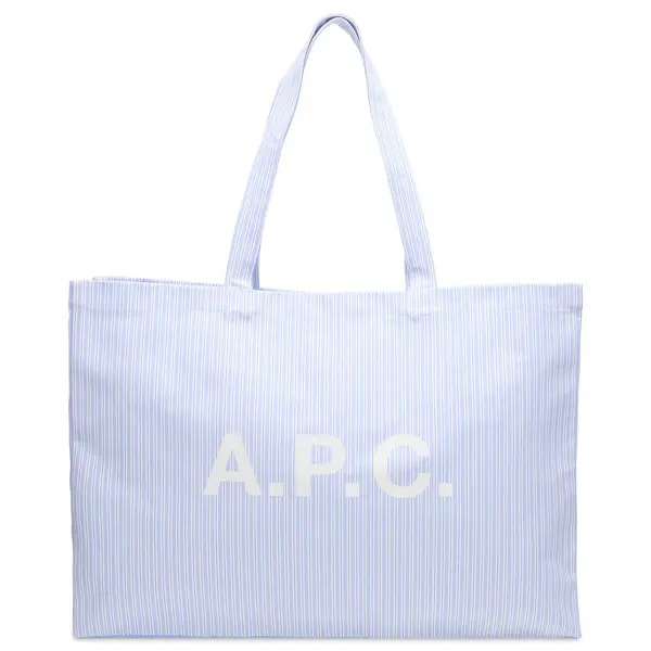 A.p.c. Striped Poplin Diane Shopping Tote