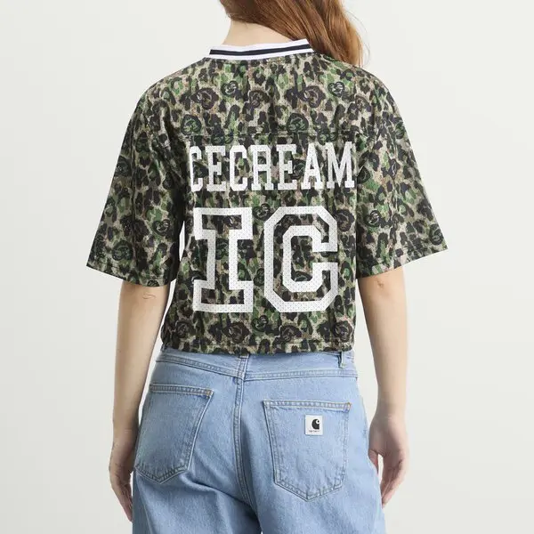 ICECREAM Cropped Football Jersey T-shirt
