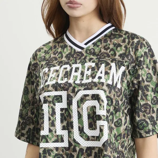 ICECREAM Cropped Football Jersey T-shirt