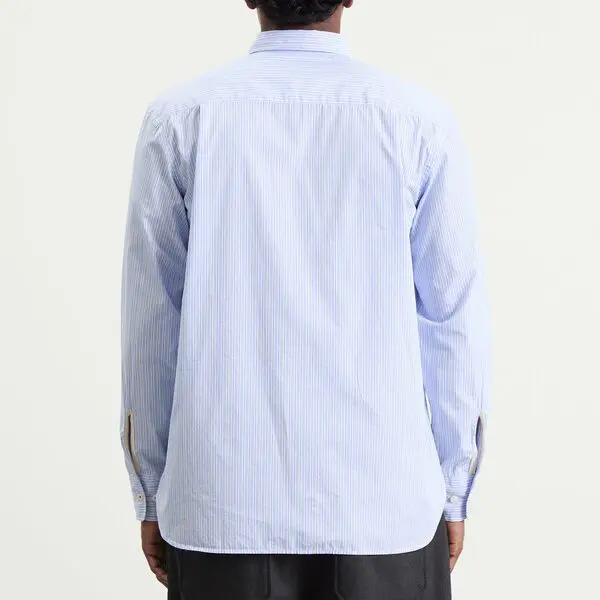 Universal Works Office Stripe Square Pocket Shirt