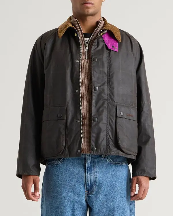 Barbour X Paul Smith Transport Windowpane Wax Jacket