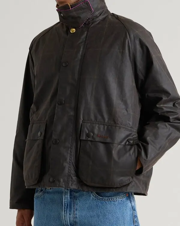 Barbour X Paul Smith Transport Windowpane Wax Jacket