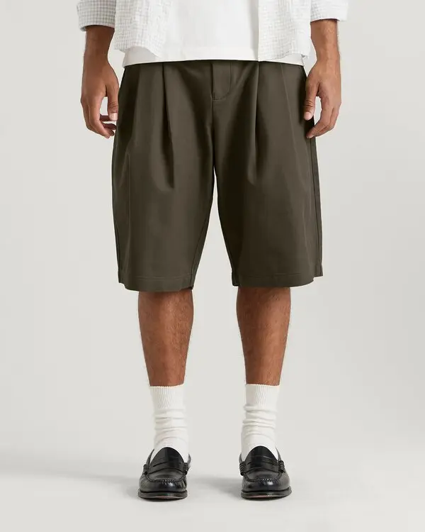 PORTER JAMES Double Pleated Shorts