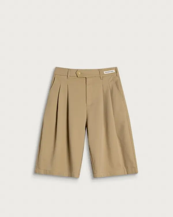 PORTER JAMES Double Pleated Shorts