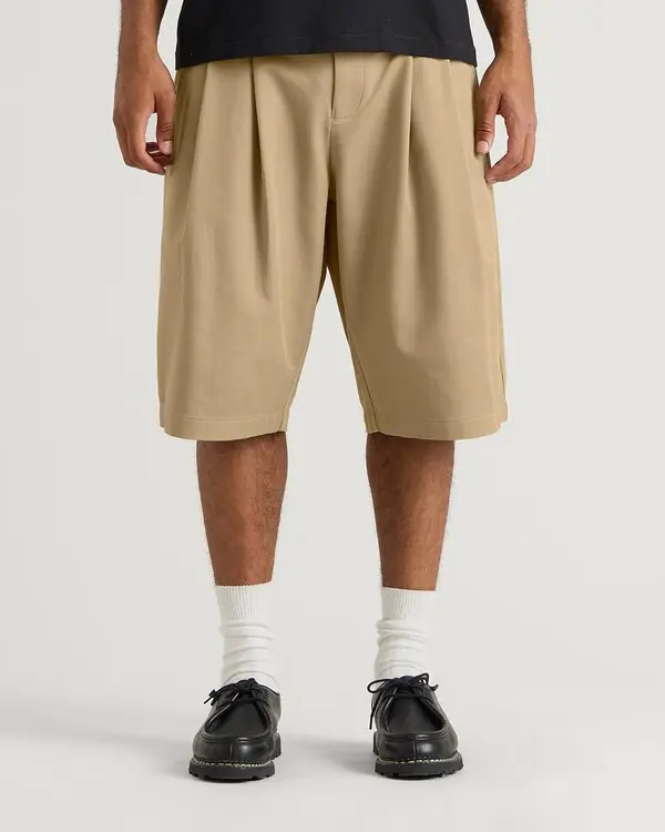 PORTER JAMES Double Pleated Shorts