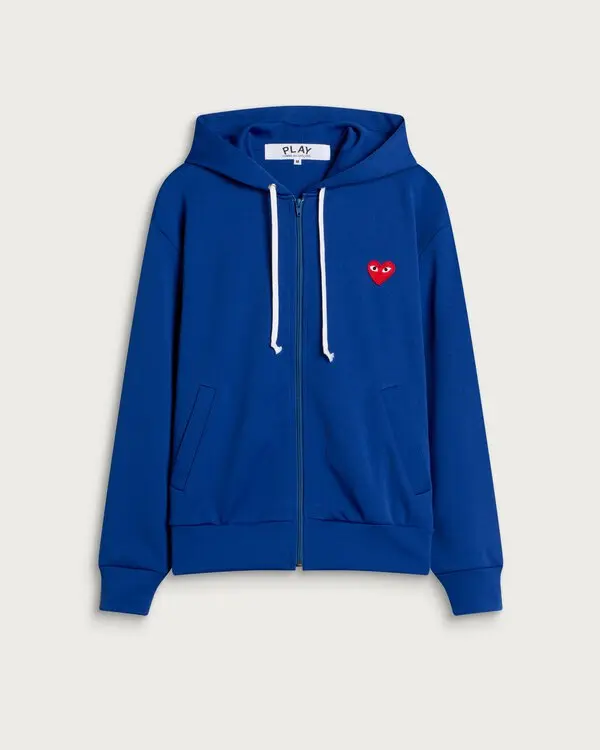 Play Comme Des Garcon Red Heart Zip Hoodie