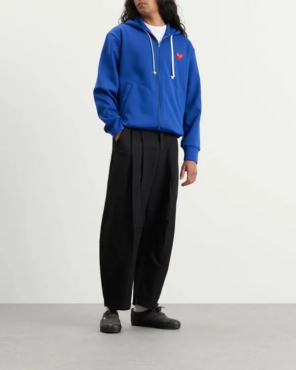 Play Comme Des Garcon Red Heart Zip Hoodie