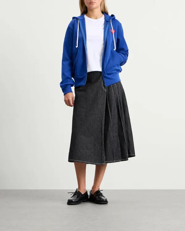 Play Comme Des Garcon Red Heart Zip Hoodie