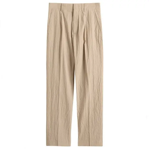 Nn07 Bill Pleated Seersucker Trousers