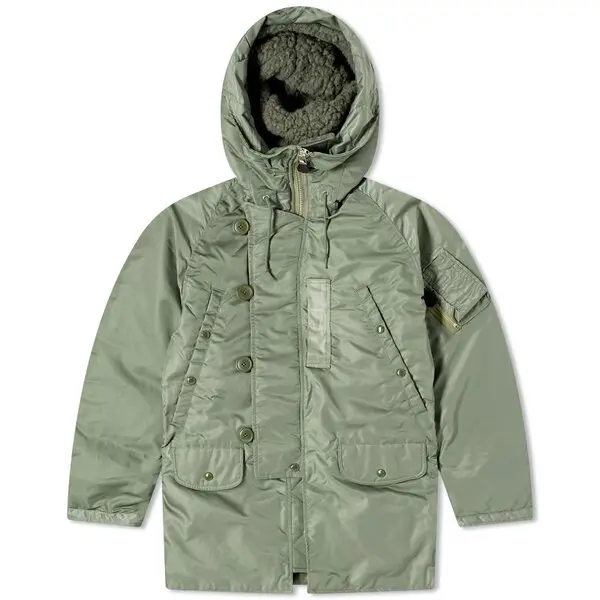 BEAMS Mil Type N-3b Down Jacket - Sage